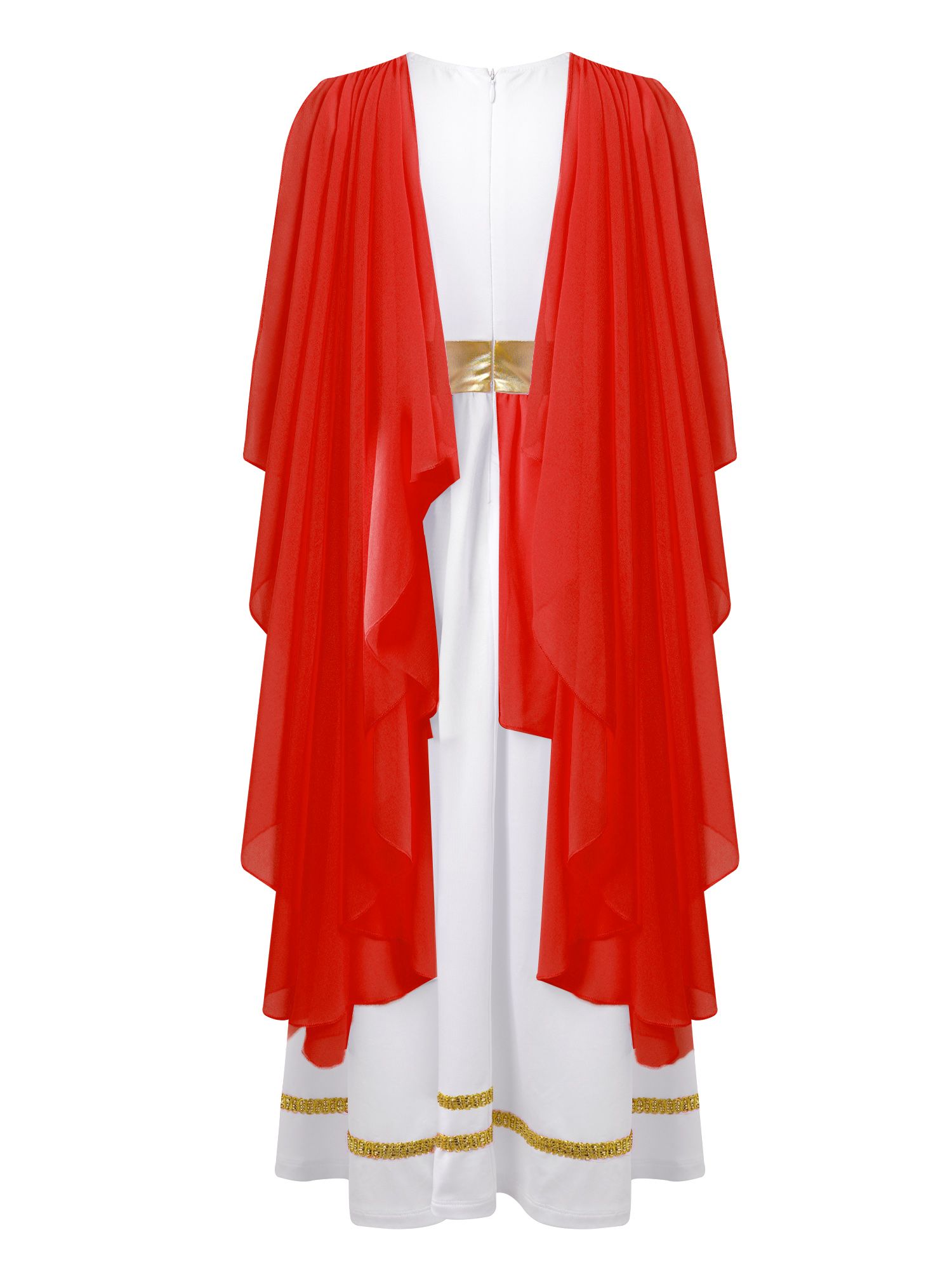 Kids Girls Tulle Dress Greek Toga Costume